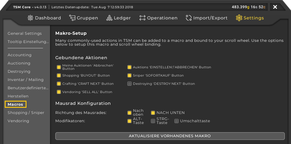 WoW TSM Settings - World of Warcraft TSM Settings Guide | goldgoblin.net