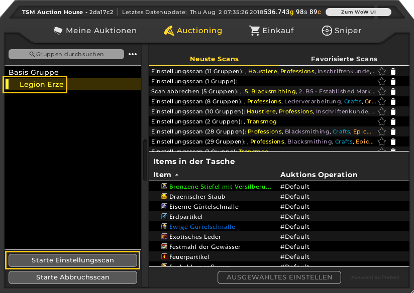 WoW TSM Auctioning (Gruppen) - World of Warcraft TSM Auctioning ...