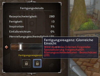 Glorreiche Einsicht Wow
